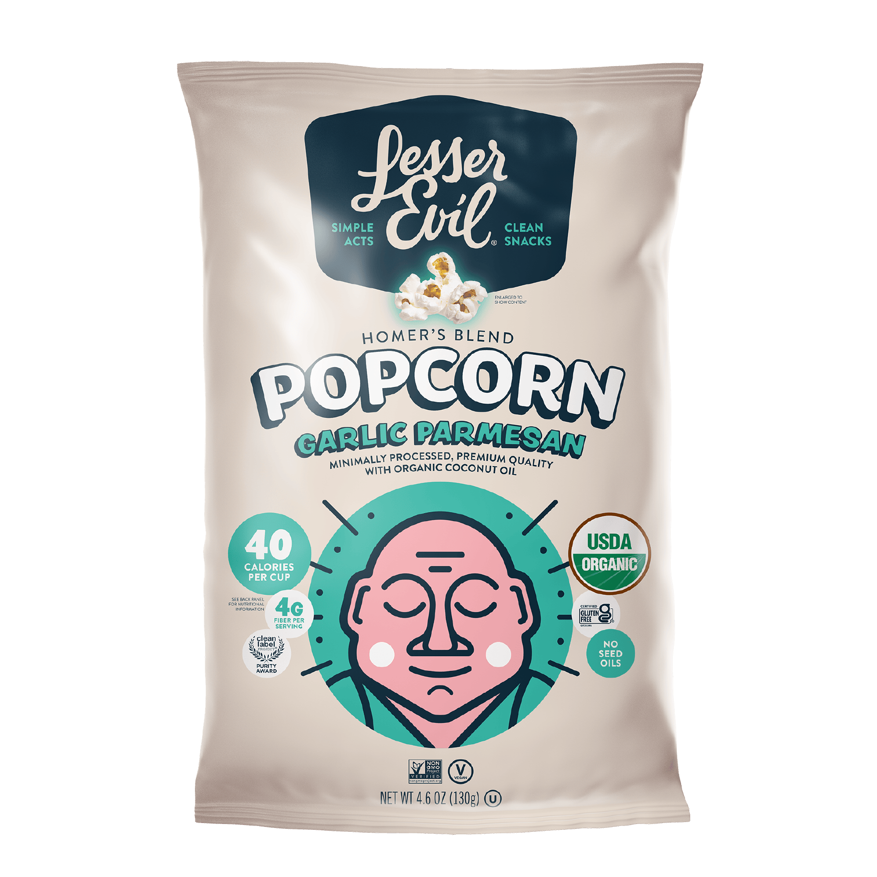Garlic Parmesan Popcorn | LesserEvil Snacks | Healthy Popcorn