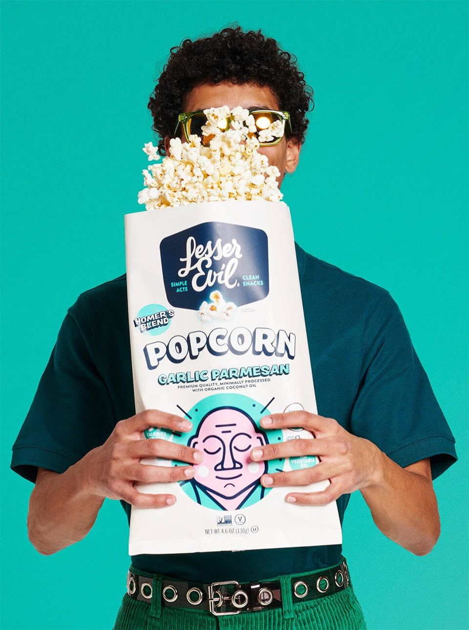 Garlic Parmesan Popcorn | LesserEvil Snacks | Healthy Popcorn