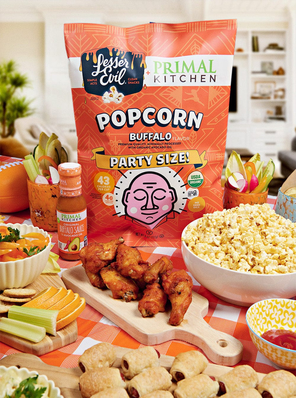 Primal Kitchen x LesserEvil Buffalo Popcorn – LesserEvil Snacks