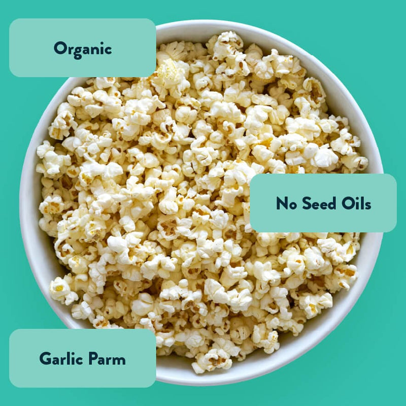 Garlic Parmesan Popcorn | LesserEvil Snacks | Healthy Popcorn