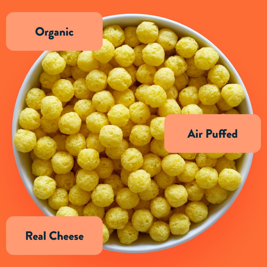 Real Cheddar Space Balls | LesserEvil Snacks | Cheese Balls